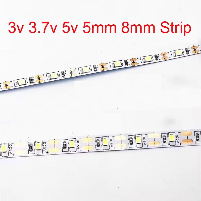 5м 3в 3.7в 5в 12в 8мм лента светодиодная низковольтная гибкая лента 3000к 6000к красная зеленая синяя картинка подарочная коробка краска зеркало подсветка