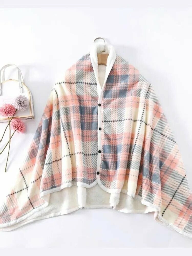 Плед пончо , Полиэстер, 130 см х 80 см