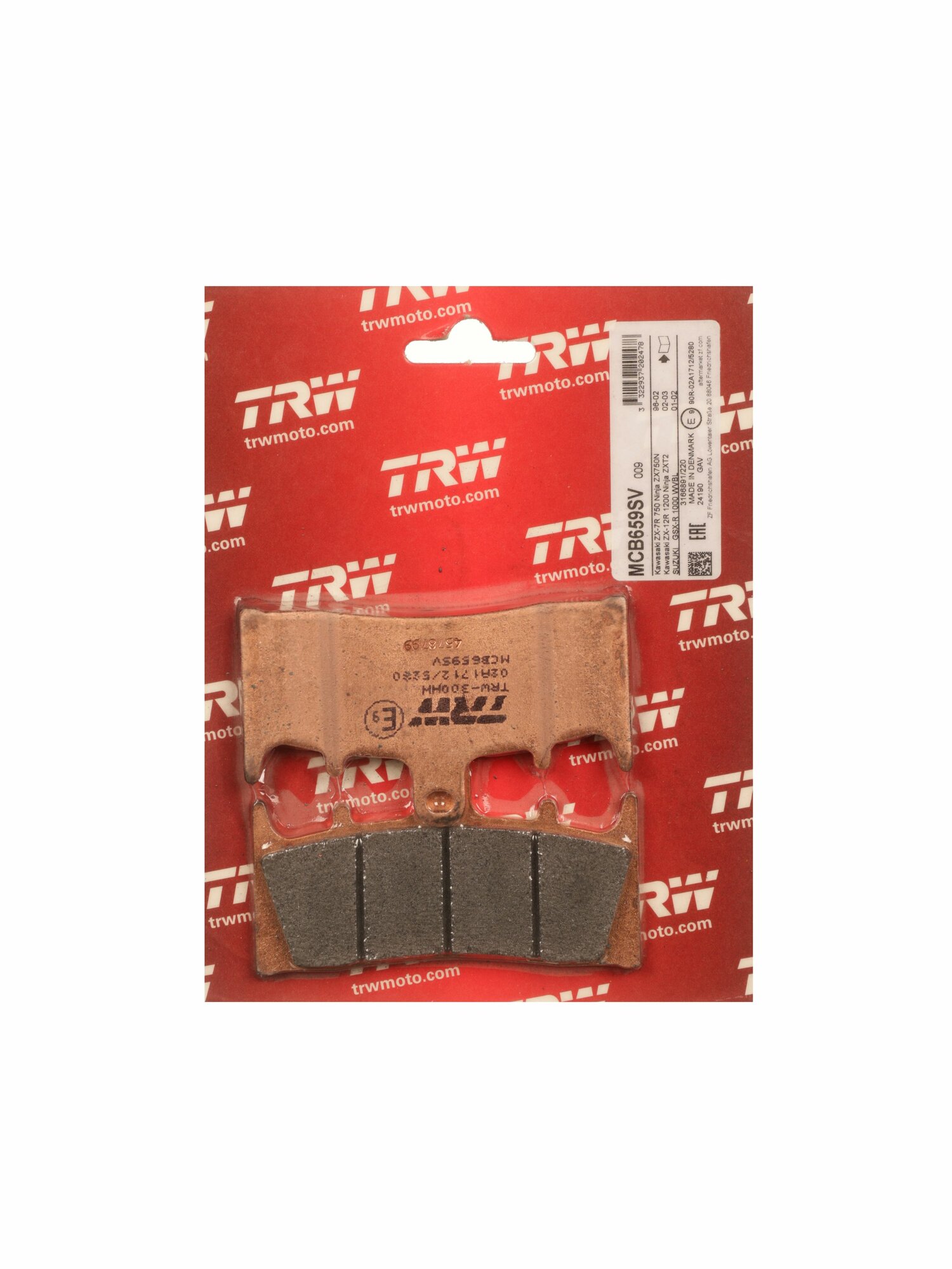 Колодки тормозные дисковые для мото передние TRW (MCB659SV)