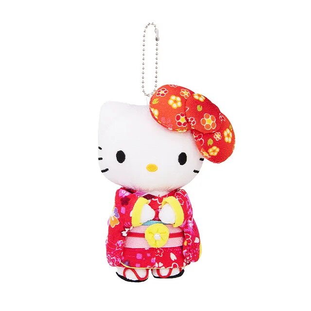 Брелок-кимоно Hello Kitty из плюшевой ткани, 16 см, с изображением мультяшной собачки Cinnamon Dog, куклы My Melody Kuromi из полипропиленового хлопка, подвеска для рюкзака, подарок.