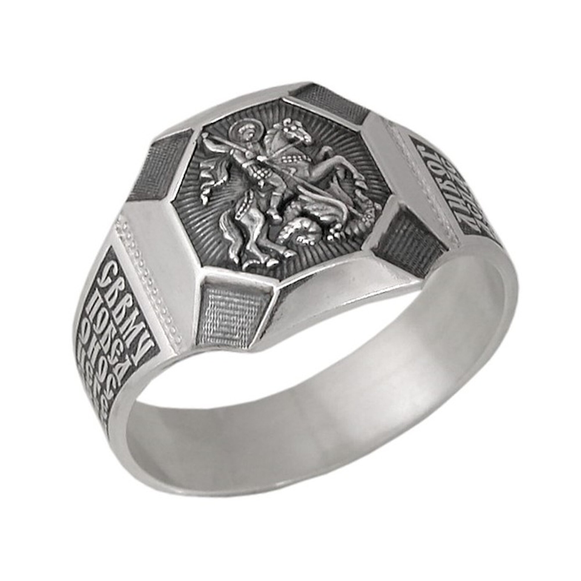 Кольцо, серебро, 925 проба, чернение