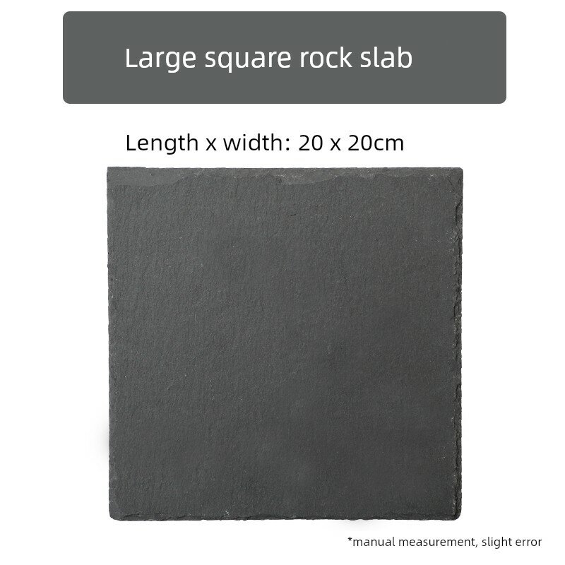 Плитка из камня для террариума рептилий - Квадрат 20 см, естественная текстура, контроль влажности для ящериц и черепах