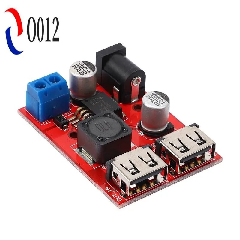 (M W X LM2596S Двойной USB DC-DC 9V 12V 24V 36V до 5V 3A Плата понижающего преобразователя Автомобильное зарядное устройство Солнечный блок питания