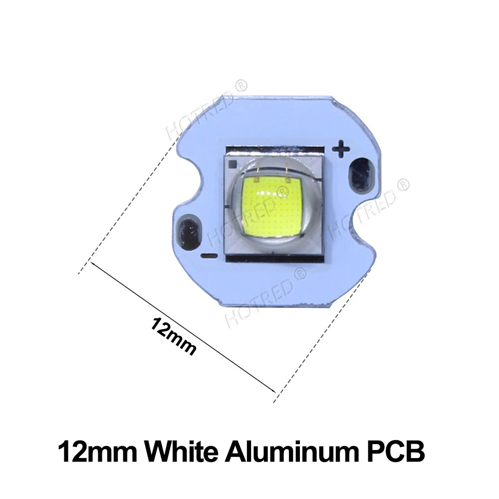HotRed 10W sst40 LED холодный белый Голубой, On 12mm White PCB