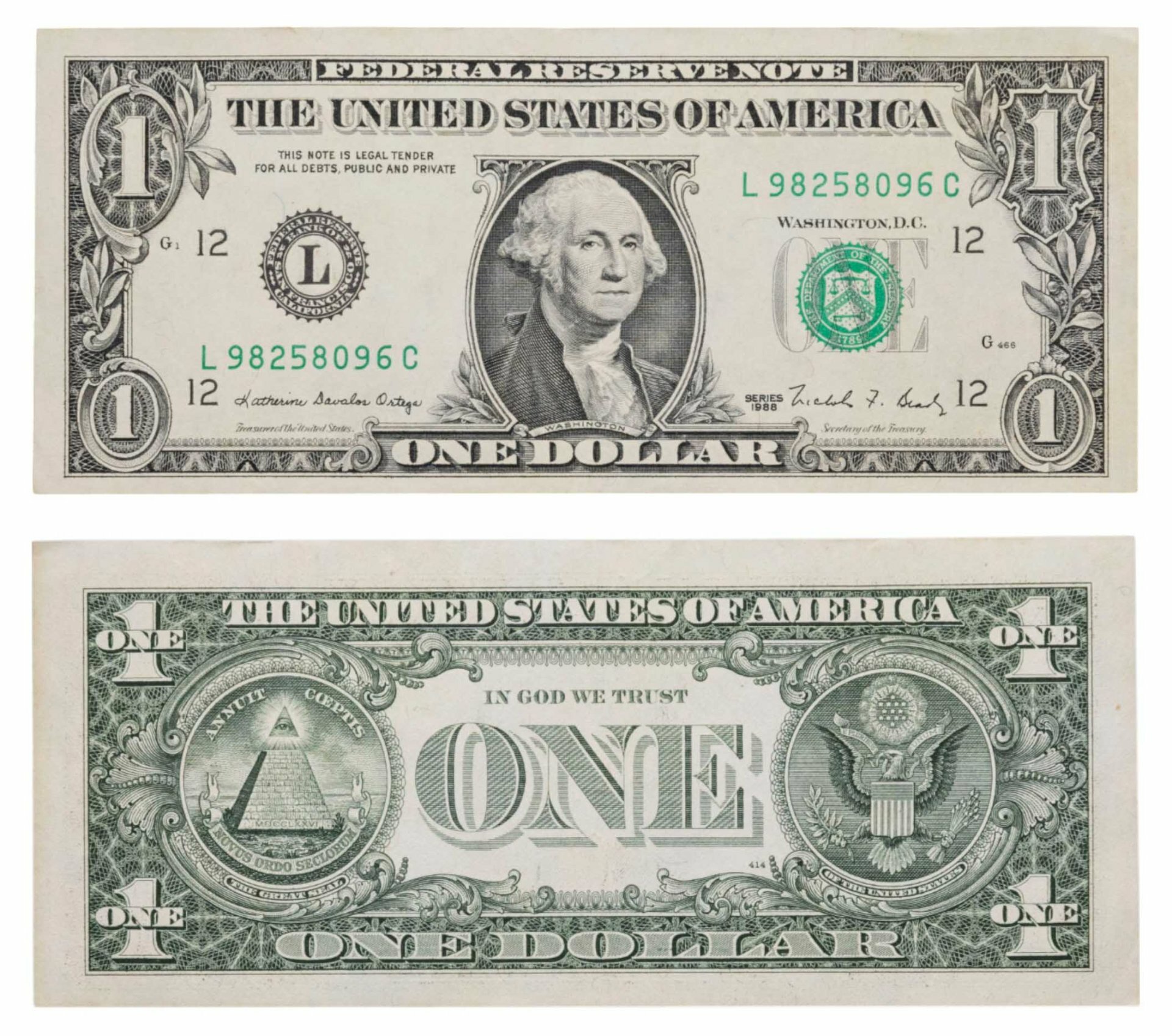 США 1 доллар 1988 Pick 480а L-Сан Франциско