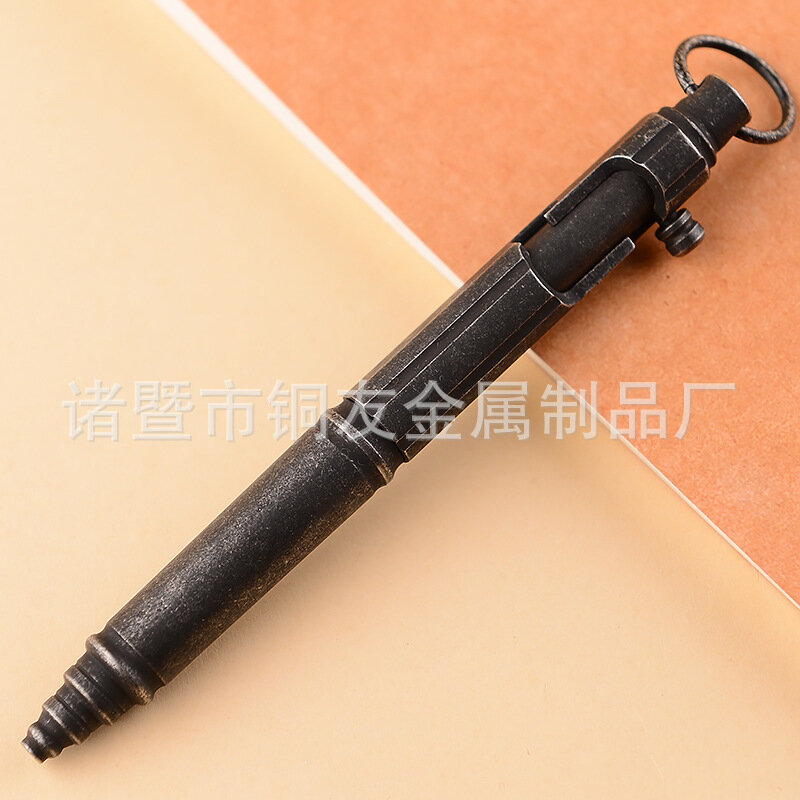 Винтажная ручка из нержавеющей стали в виде пулемета, металлическая ручка с болтовым механизмом, бизнес-подарок, ручка для подписи, канцелярские принадлежности для студентов, шариковая ручка