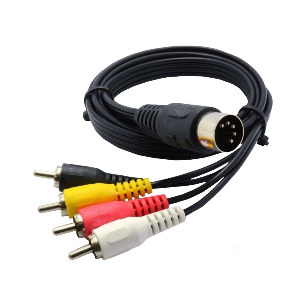 Соединительный кабель с разъемом DIN 5Pin на 4RCA с возможностью горячей замены для телевизоров и музыкальных систем с разрешением 720P