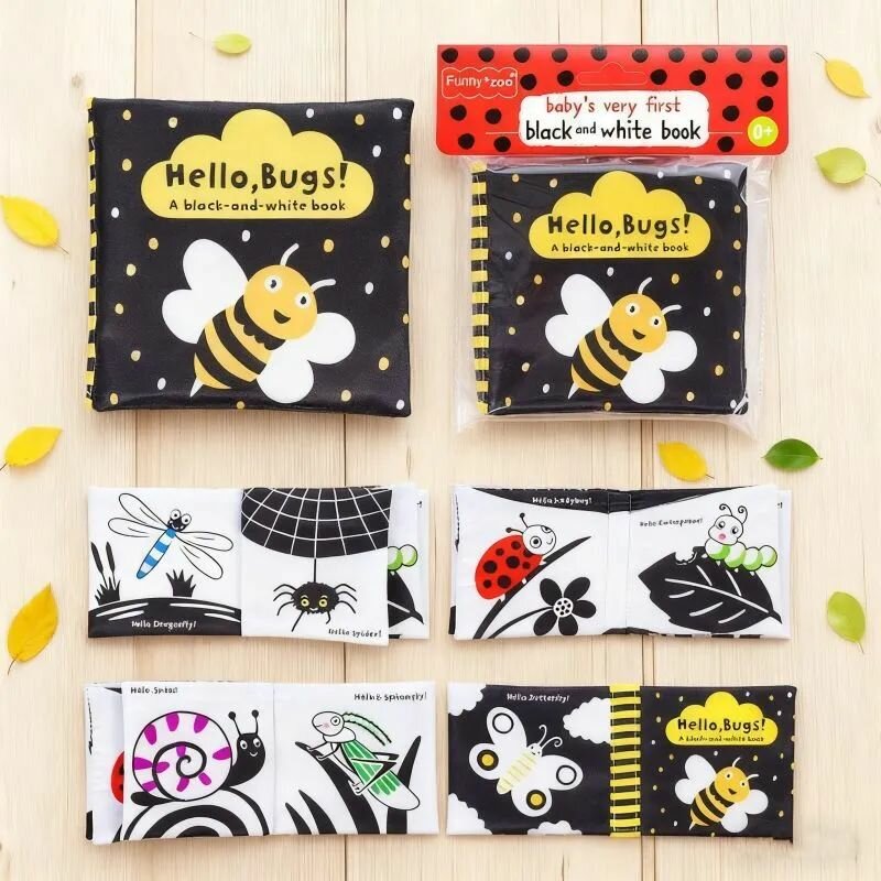 Развивающая книжка из ткани для детей 0-36 месяцев: мягкая игрушка для новорожденных