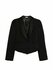 Пиджак Alexander McQueen Shawl-lapel fitted blazer, размер 40, black/black