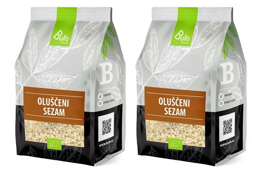Семена кунжута очищенные Bufo Словения 2х200г