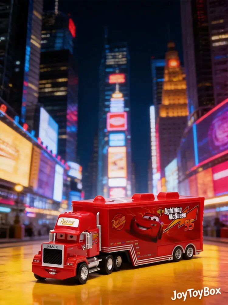 Машинка Тачки Грузовик Мак Road Racing 1/55 Red Metal Lightning McQueen, Mack Hauler, Грузовик Мак, Мак Хаулер
