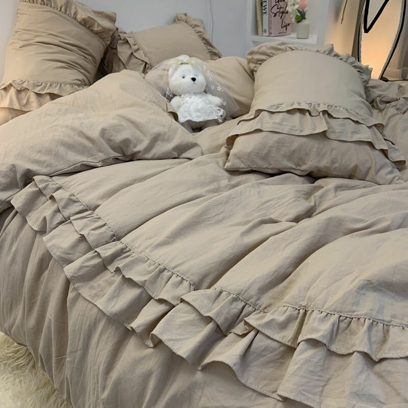 Комплект постельного белья, Вареный хлопок, Евро 200*230 Молочно-коричневый