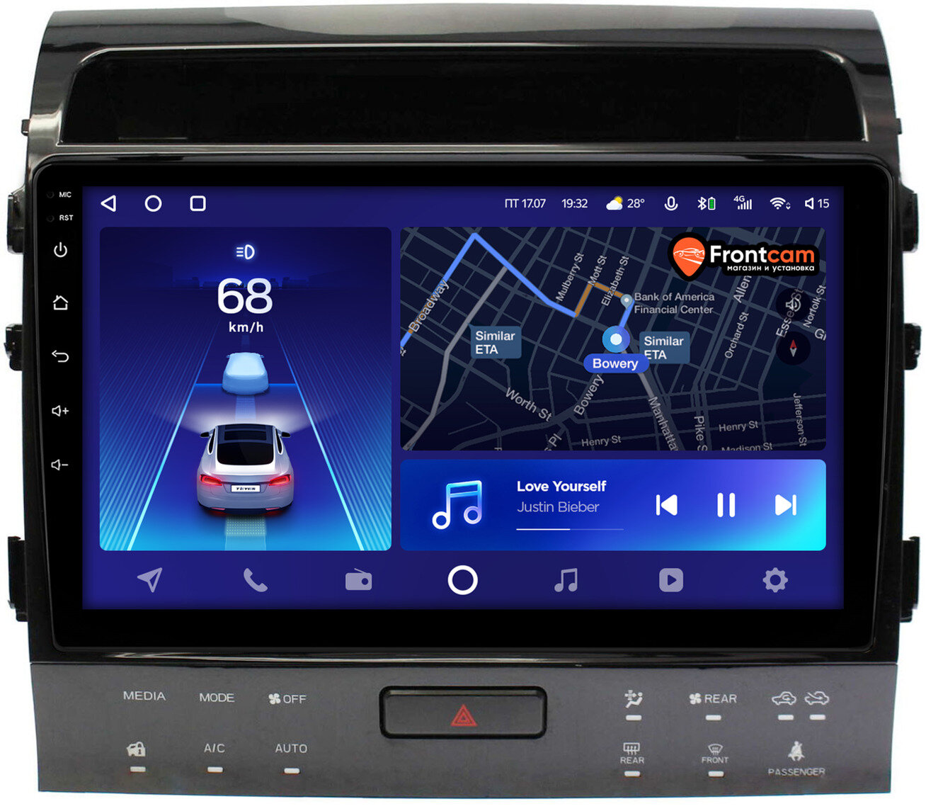 Штатная магнитола Toyota Land Cruiser 200 2010-2012 авто с Navi (Тип A) Teyes CC2 PLUS 6/128 10" RM-10-1203 Android 10 (4G-SIM, DSP, QLed)