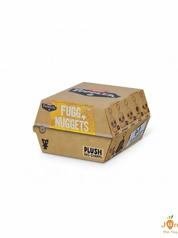 Spin Master Fuggler Fugg Nuggets Plush Keyring / Детская сюрприз-игрушка фуглер с плюшевым брелоком в виде куриного наггетса - отличный подарок для коллекции.