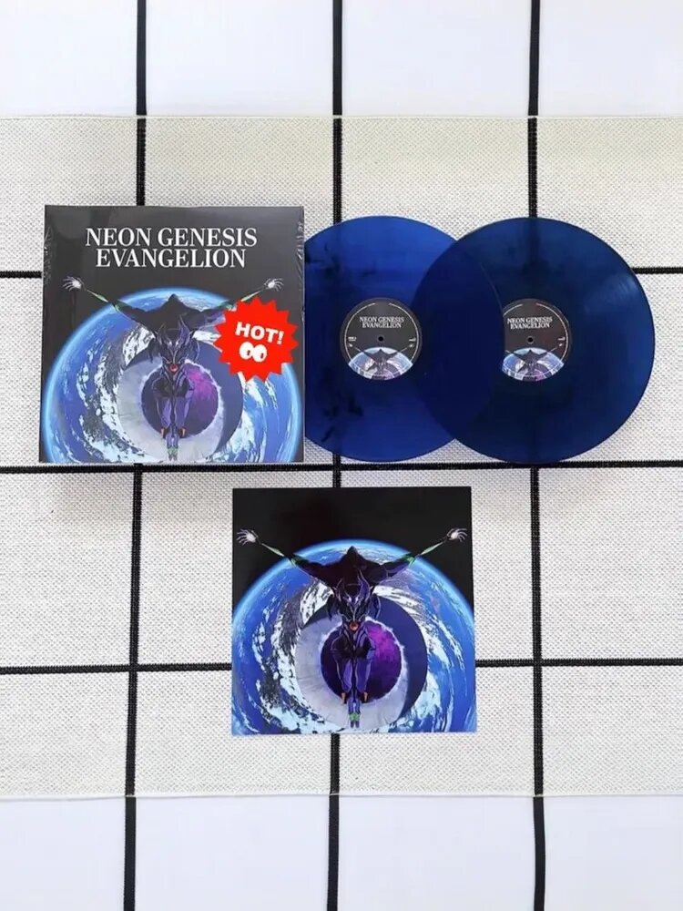 Гнездо цапли Шиланг Neon Genesis Evangelion Цветной клей Синий клей Виниловая пластинка lp