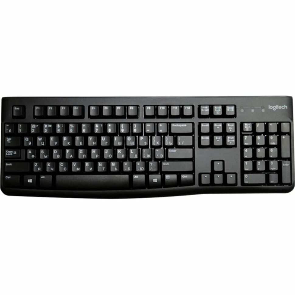 Клавиатура Logitech USB K120 ANSI EN/RU BLACK (920-002583), 2370511