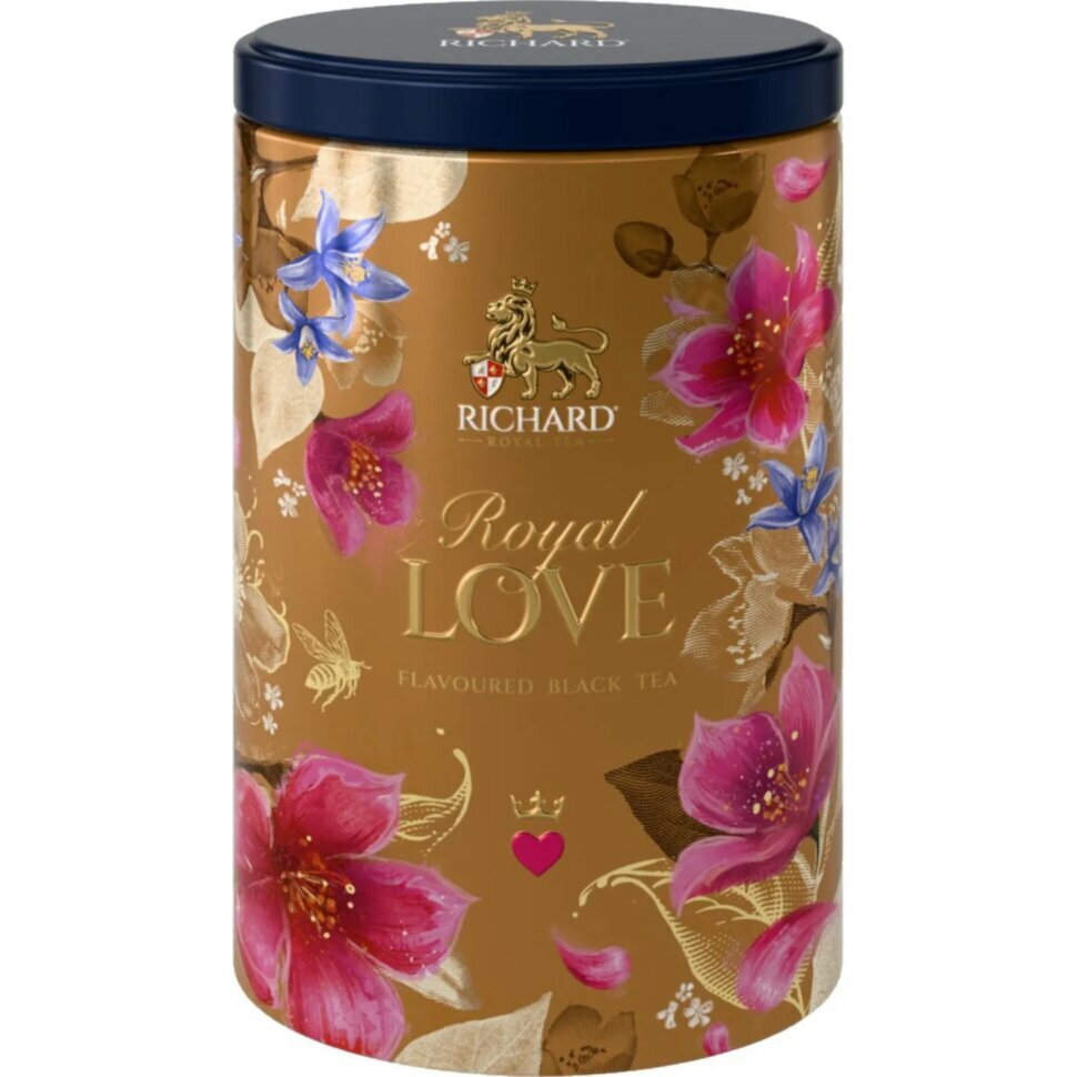 Чай Richard Royal Love черный, крупнолистовой, аромат, 80г, 1423059