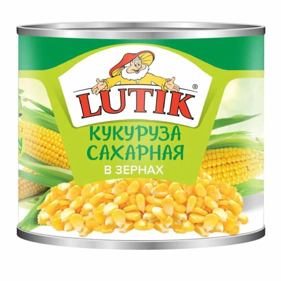 Кукуруза Консервация отбороная LUTIK, 425мл, 1260147