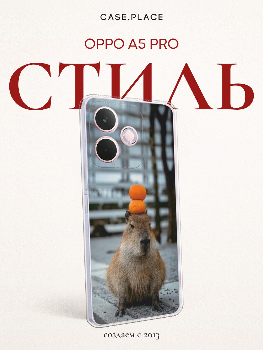 Чехол на Oppo A5 Pro / Оппо А5 Про с принтом Капибара медитирует