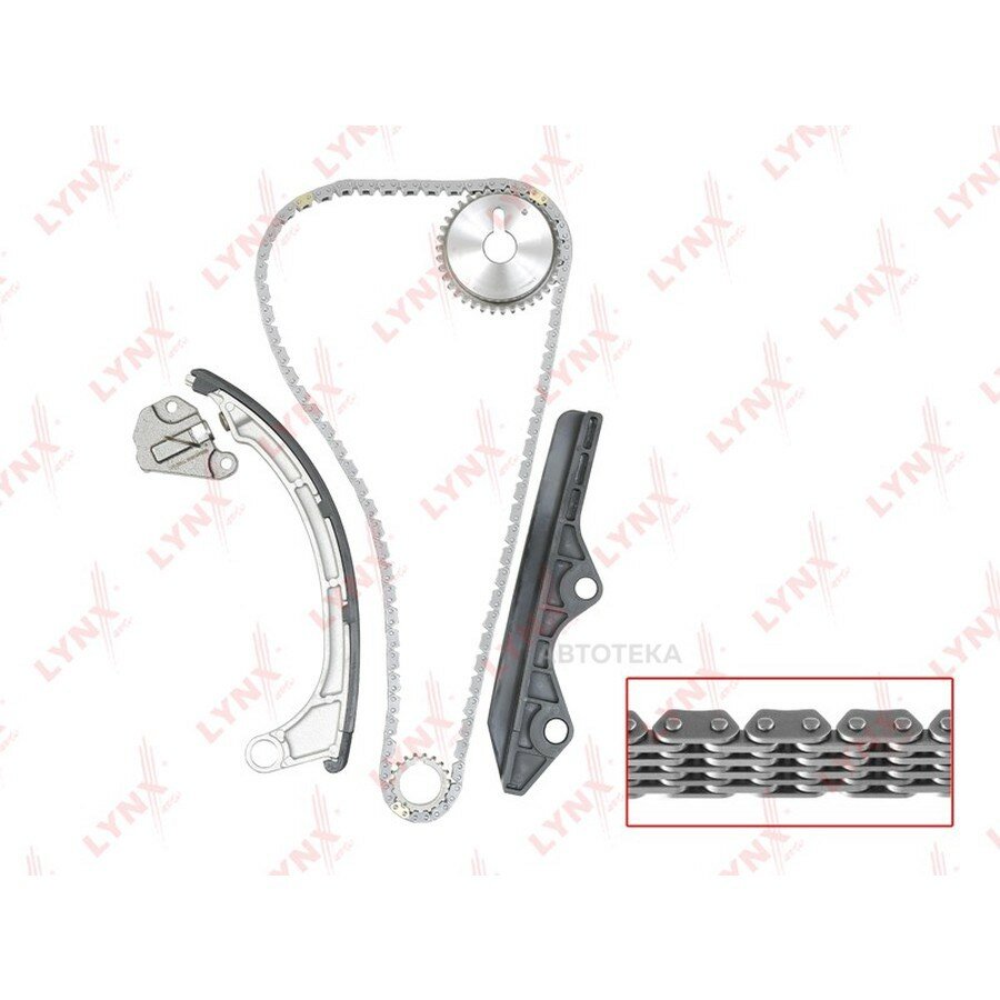 Комплект цепи ГРМ NISSAN Micra(K12) 1.0-1.4 03-10 / Note(E11) 1.4 06-12 (Для ДВС CG/CR) LYNXAUTO TK0028