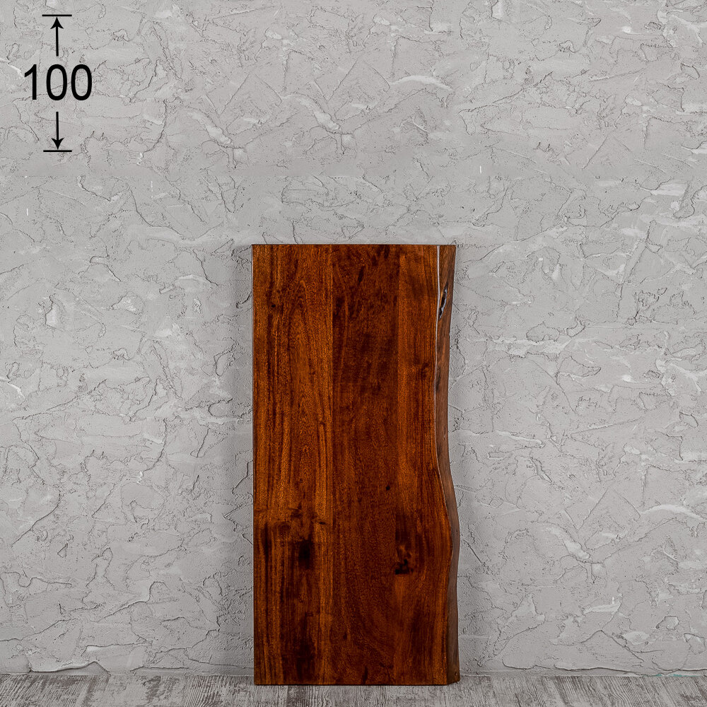 Столешница из массива дерева, "Decor of today", 100х40х5, Акация, живой край, цвет коричневый
