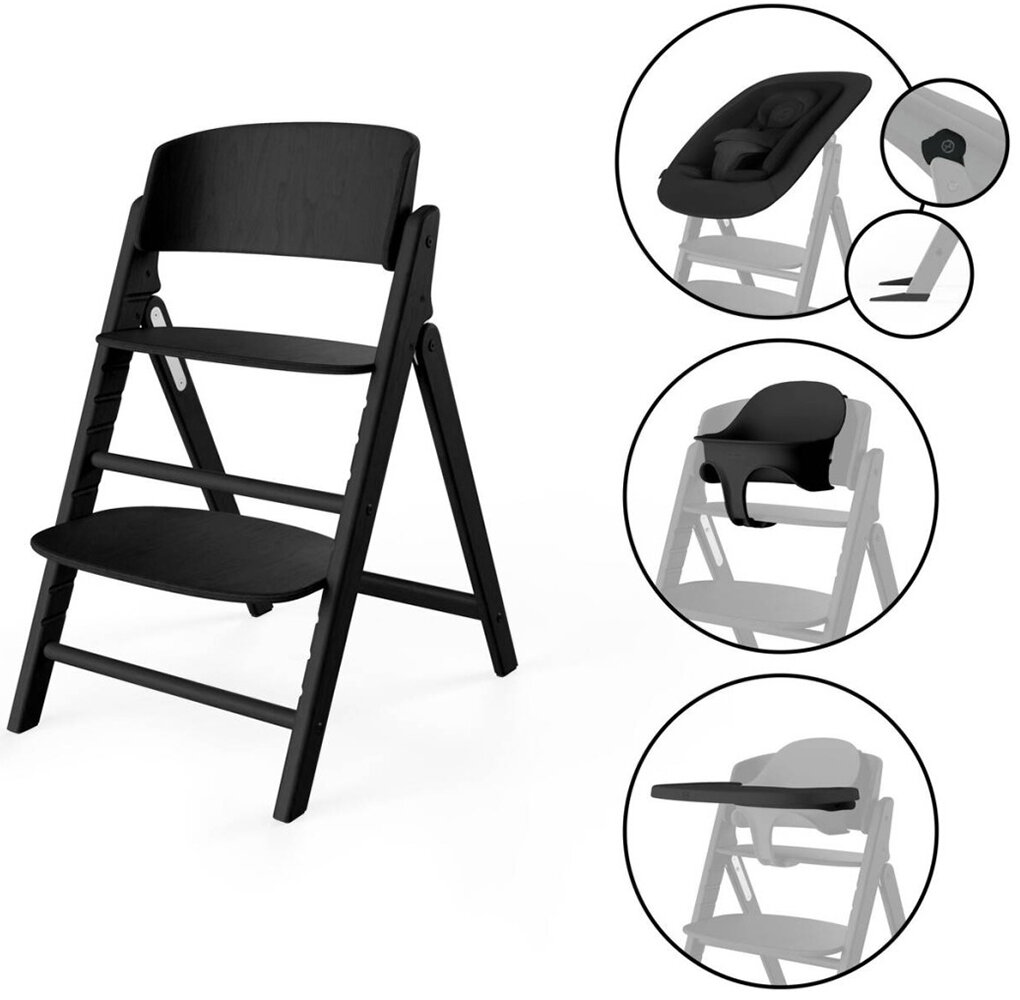 Cybex Стульчик Click & Fold 4-in-1 Set (Stunning Black)