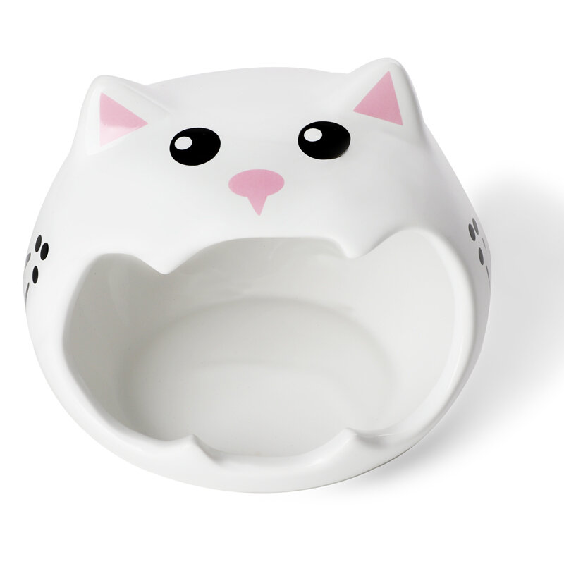 Triol Домик для мелких животных керамический "Котик", 15*15*14см