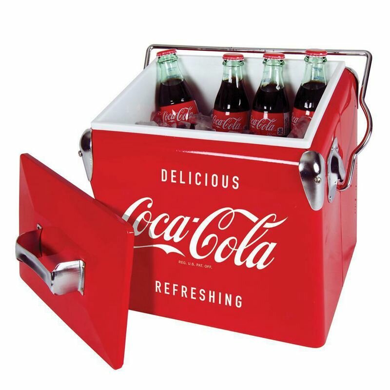 Ретро-американский автомобильный инкубатор с ведерком для льда в холодильнике Coca-Cola емкостью 13 литров