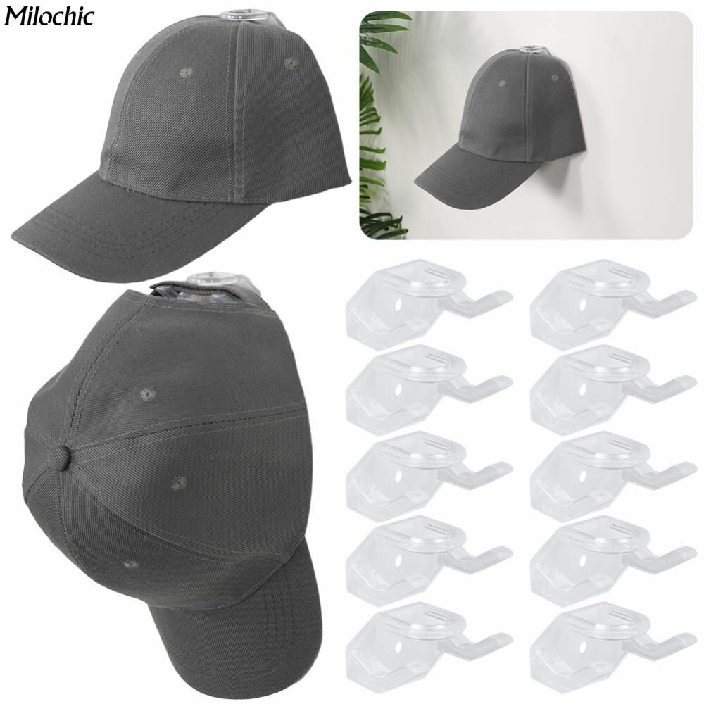 10 универсальных крючков для бейсболок и шляп настенный органайзер для хранения головных уборов, компактные держатели для аккуратного порядка в гардеробе