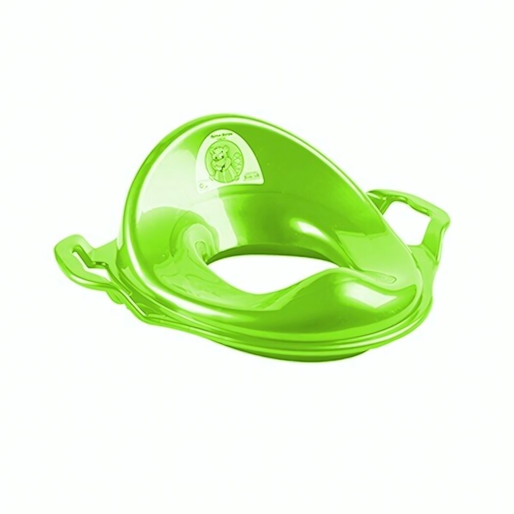 Накладка детская на унитаз с ручками, салатовый цвет, удобство и безопасность
