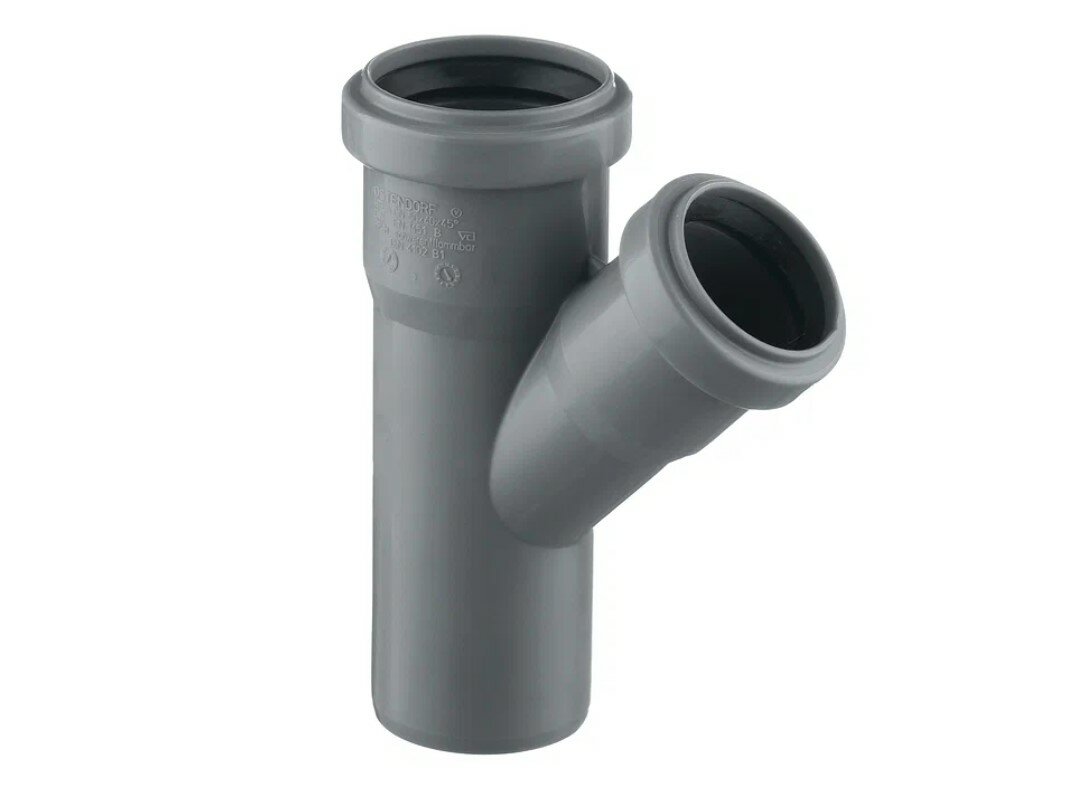 Тройник Ostendorf HTEA d50х40 мм 45° пластиковый для внутренней канализации (112210)