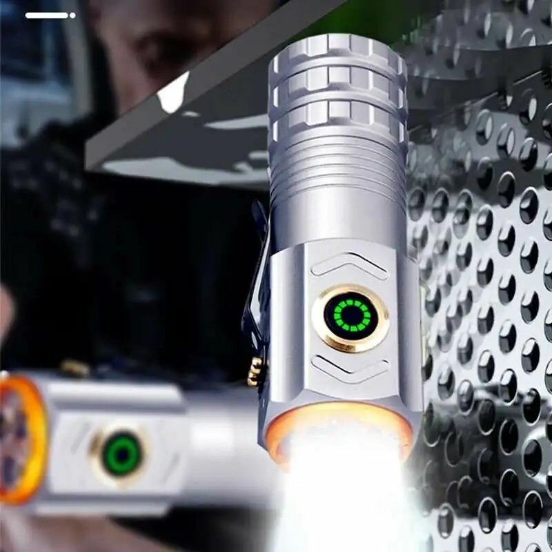 100 000 люмен 3 фитиля 24 часа сенсорного сплава с батареей 2шт 18500 перезаряжаемый фонарик с хвостовым магнитом