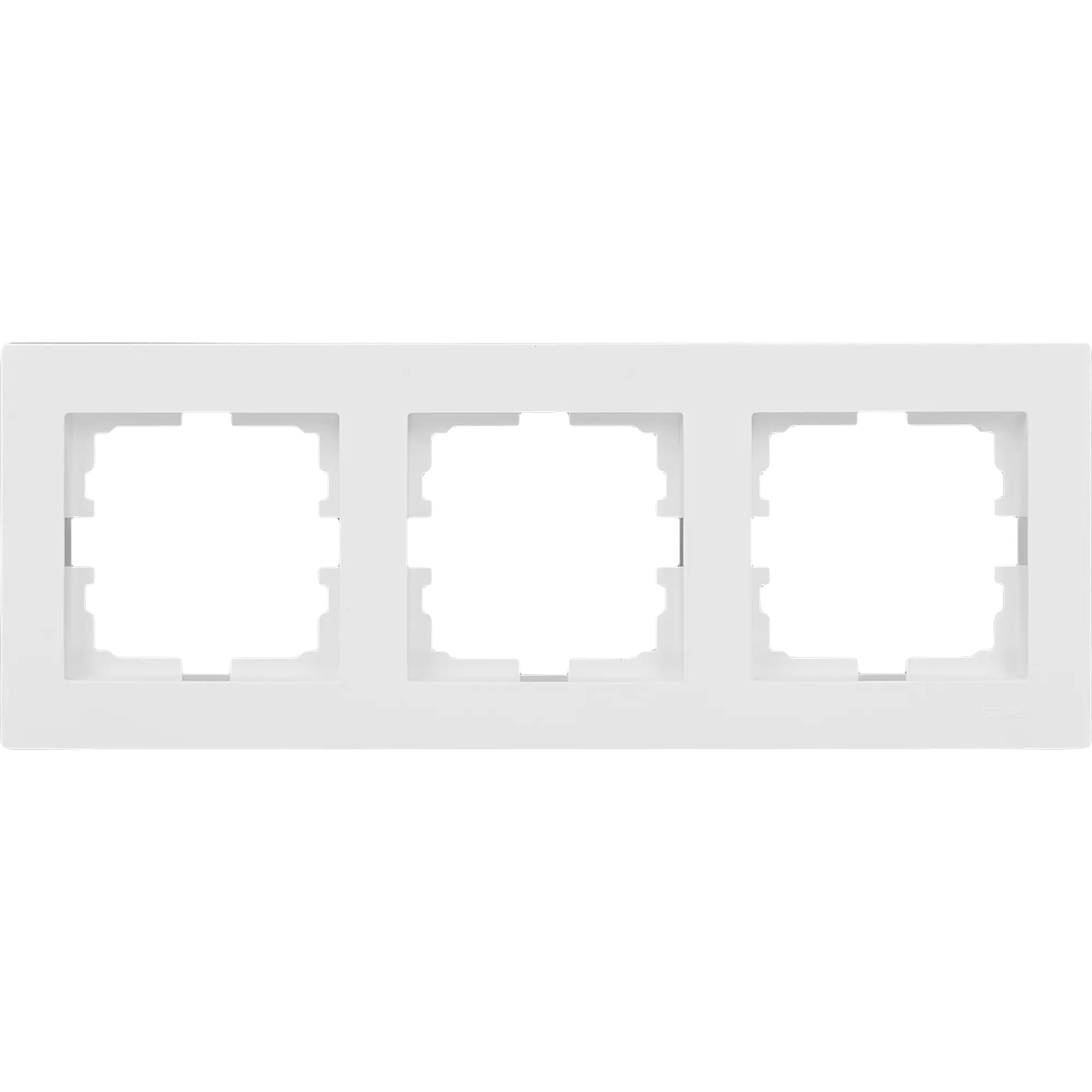 Lezard Vesna 3 поста вертикальная рамка для розеток и выключателей белого цвета