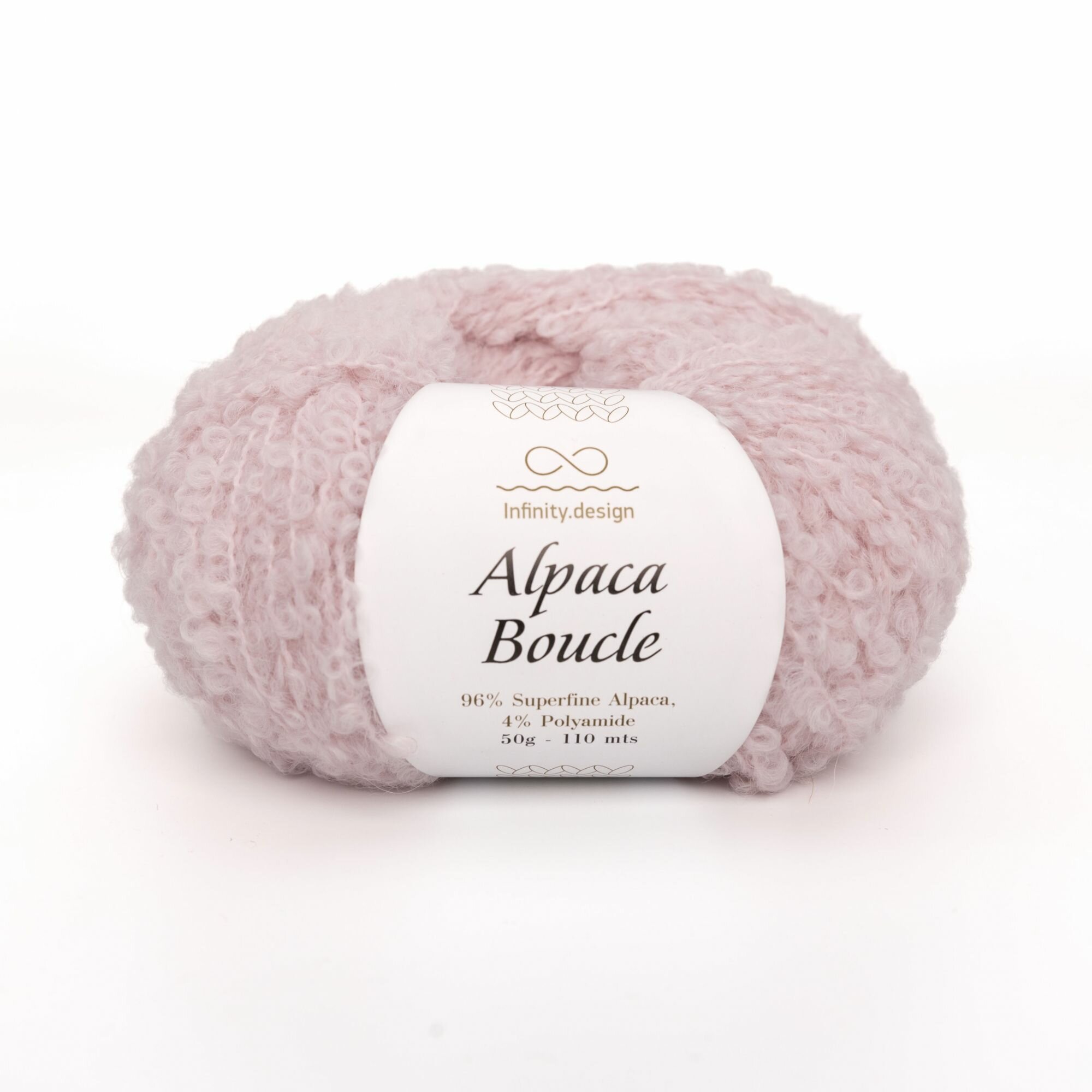 Пряжа для вязания Infinity Design Alpaca Boucle (4001 Powder Pink) 1 моток