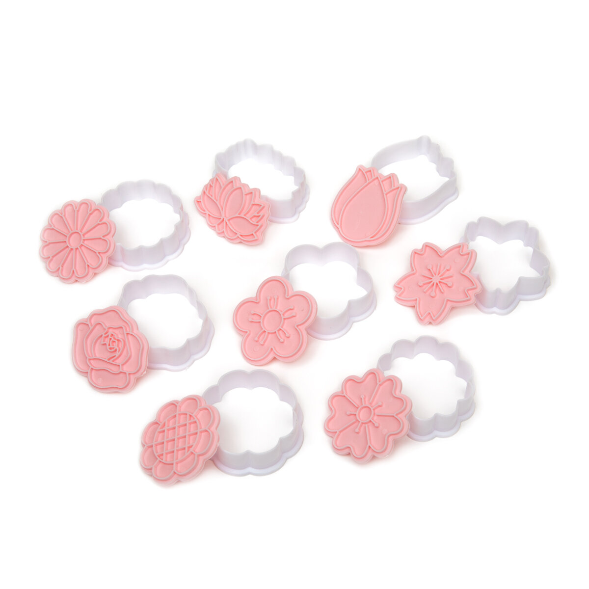 S-CHIEF SHF-0353-FF50 Набор пластиковых форм для печенья 8 шт №3 Цветы вырубки для теста