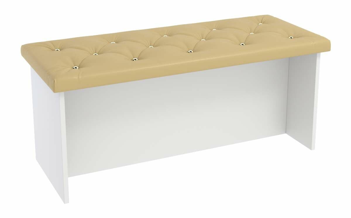 Пуфик серии основа - экокожа золото №2 (карета - золото), Белый. Производитель товара - компания ТОБ.