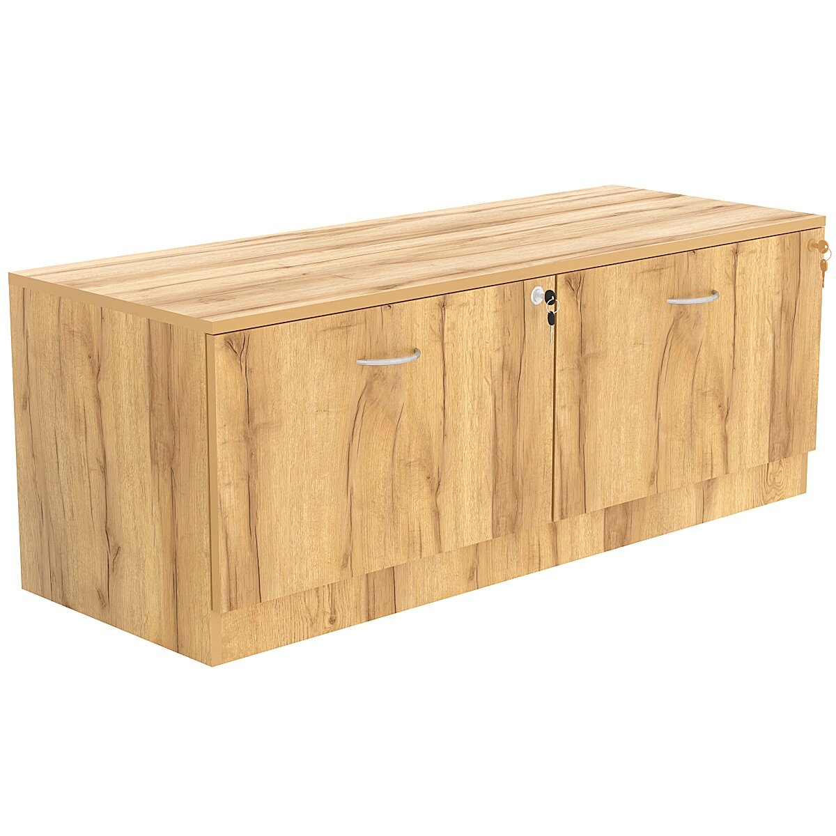 Тумба T-15 1200мм (H-450мм, с 2-мя выдвижными ящиками), Дуб Золотистый