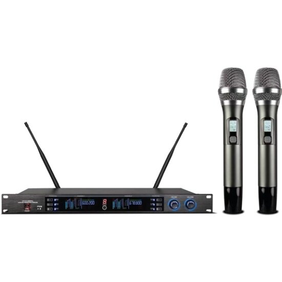 Микрофонная система Laudio LS-213-2M, беспроводная, 2 ручных передатчика