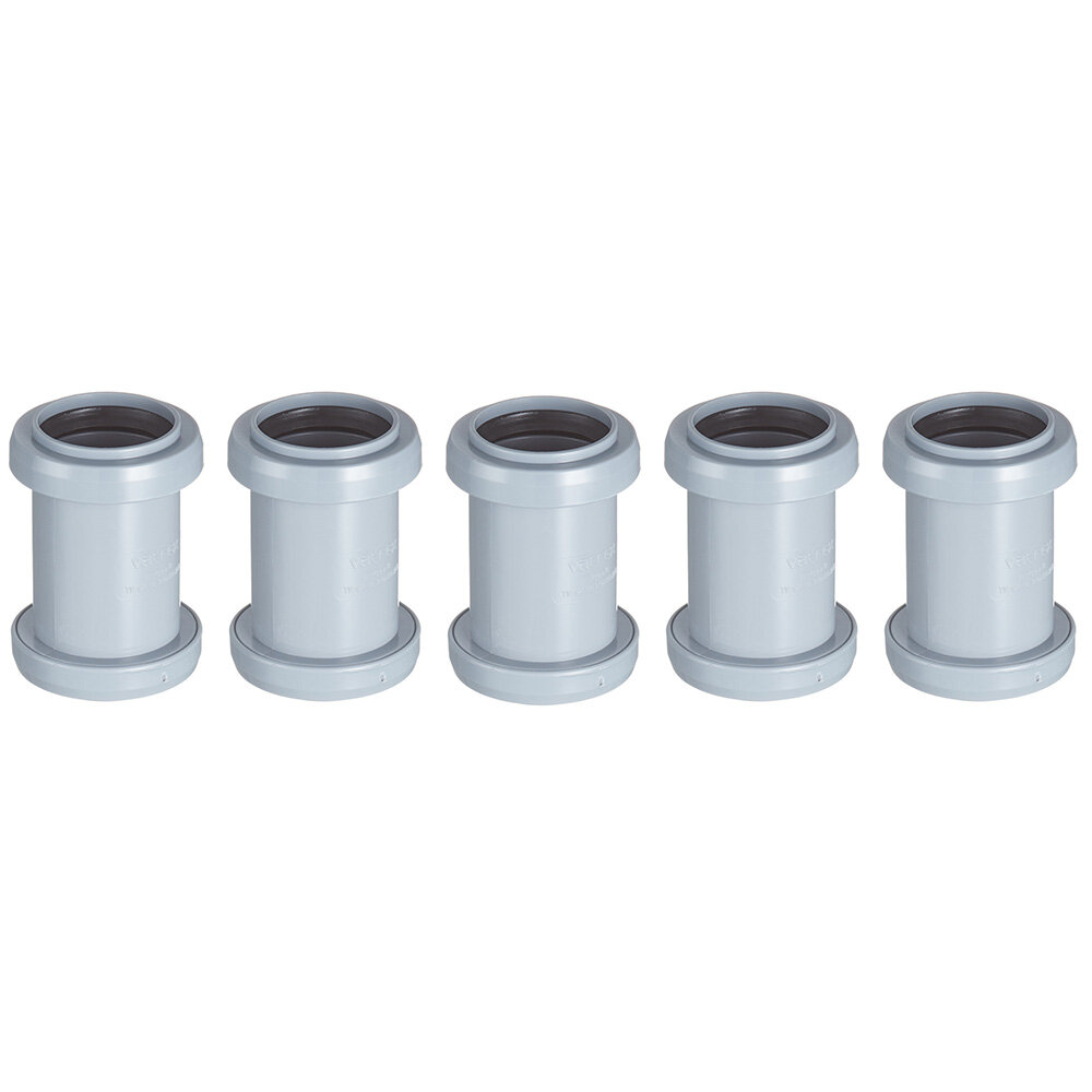 Муфта d40 мм пластиковая для внутренней канализации (5 шт.)