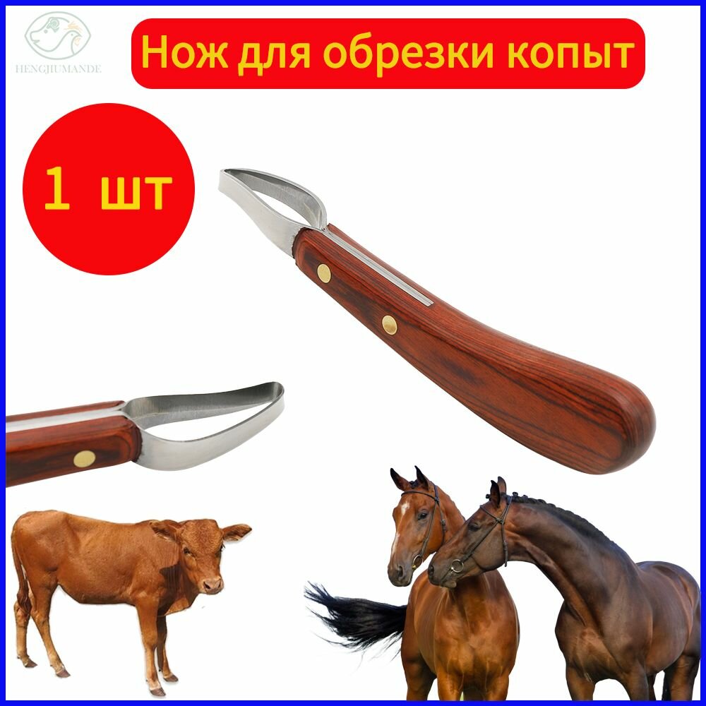 1 шт, нож для обрезки копыт, подходит для крупного рогатого скота, лошадей, овец и другого домашнего скота.