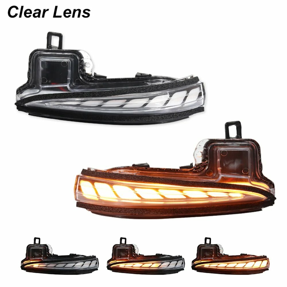 Динамическая вспышка со светодиодной подсветкой, переднее боковое зеркало автомобиля, указатель поворота, стрелка, огни для Toyota Tacoma RAV4 Alphard Vellfire Highlander для Lexus LM Clear Lens