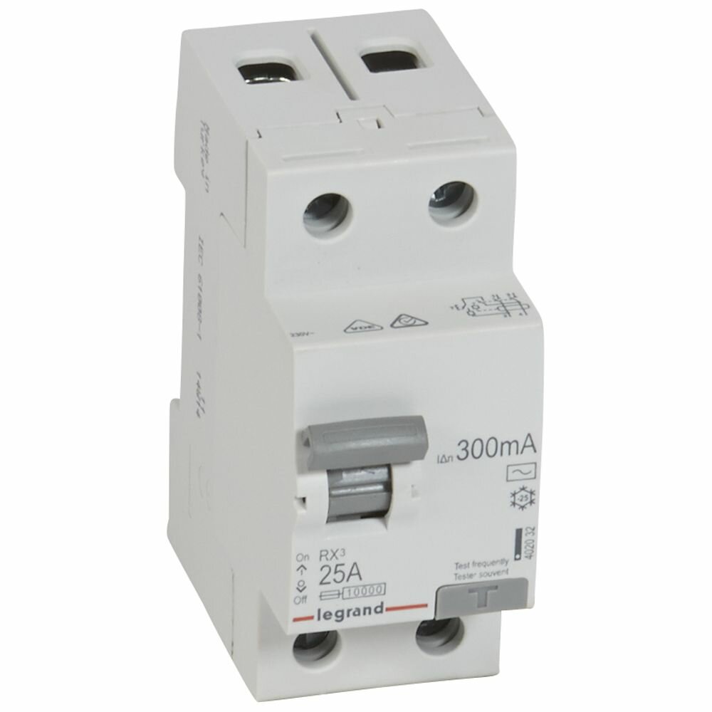 Legrand RX3 УЗО 2P 300мА 25А (AC), 402032