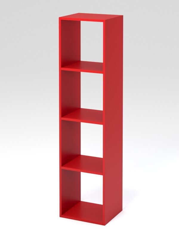 Стеллаж "KUB" №3, Красный. Производитель товара - компания Westcom.