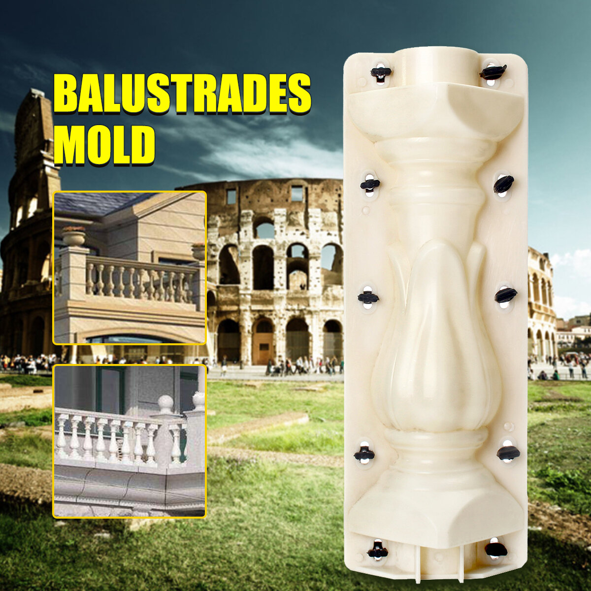 Полезные инструменты 2 шт. 40 см римская колонна перила бетон гипсовый забор литейная форма балюстрады форма DIY балкон ограждение сад бассейн цементная форма ограждение