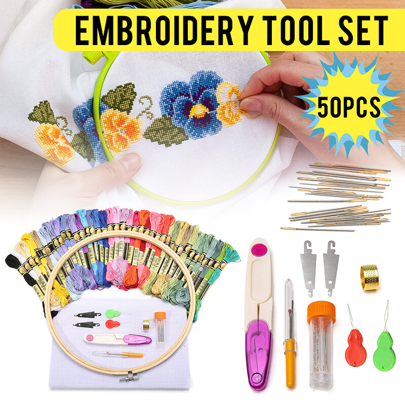 Полезные инструменты Набор инструментов для вышивания из 50 предметов