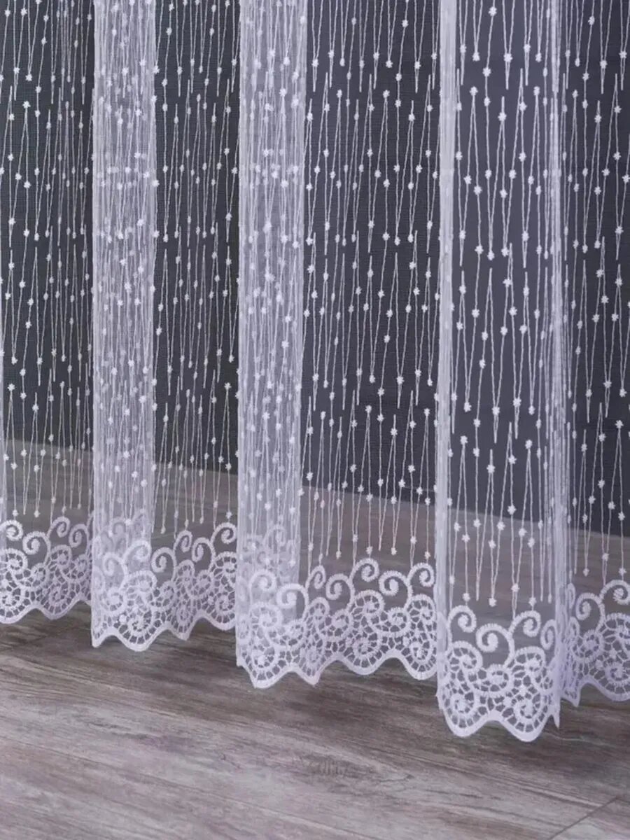 Тюль сетка дождик в гостиную 600-220