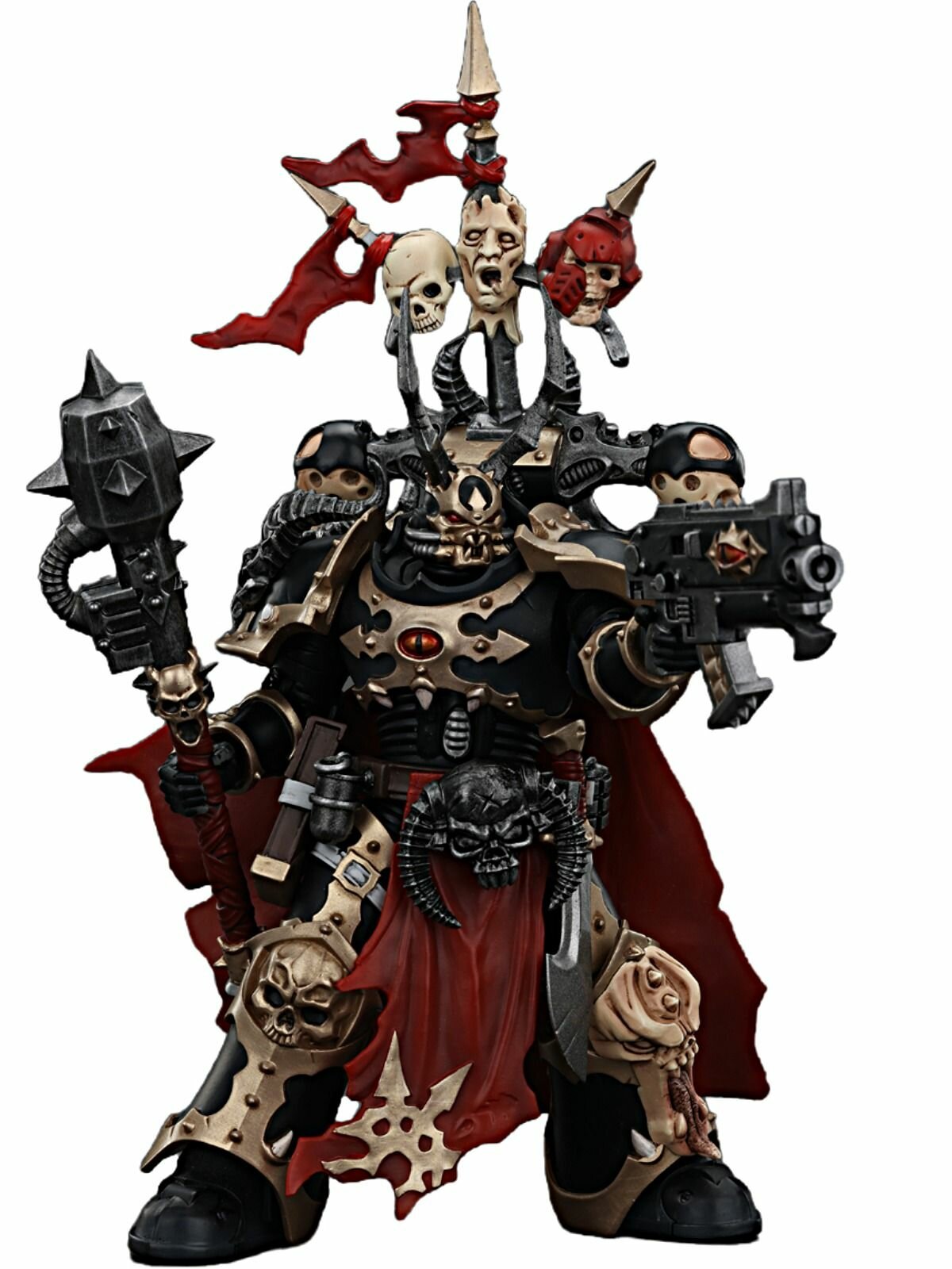 Подвижная фигурка Warhammer 40K JOYTOY 1/18 Chaos Space Marines Black Legion Chosen Champion with bolter and power maul Подарок модели