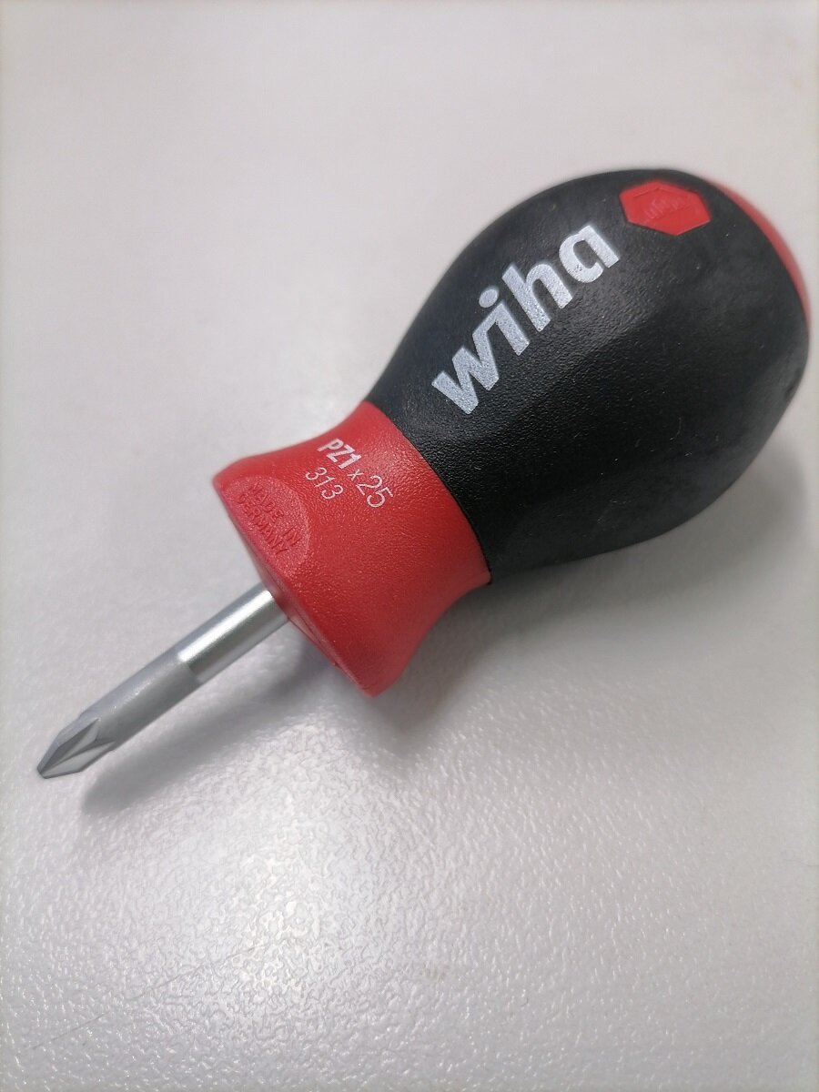 Укороченная отвертка SoftFinish® для винтов Pozidriv 313 PZ1-25 26971 WIHA