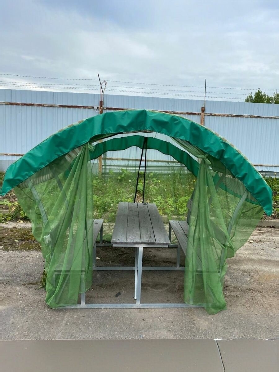 Москитная сетка для беседки Астра, Пион, Тюльпан универсальная, зеленая