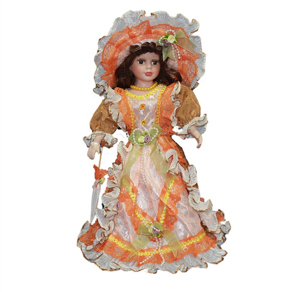 Элегантная фарфоровая кукла-клоун 17 дюймов для украшения и коллекционирования